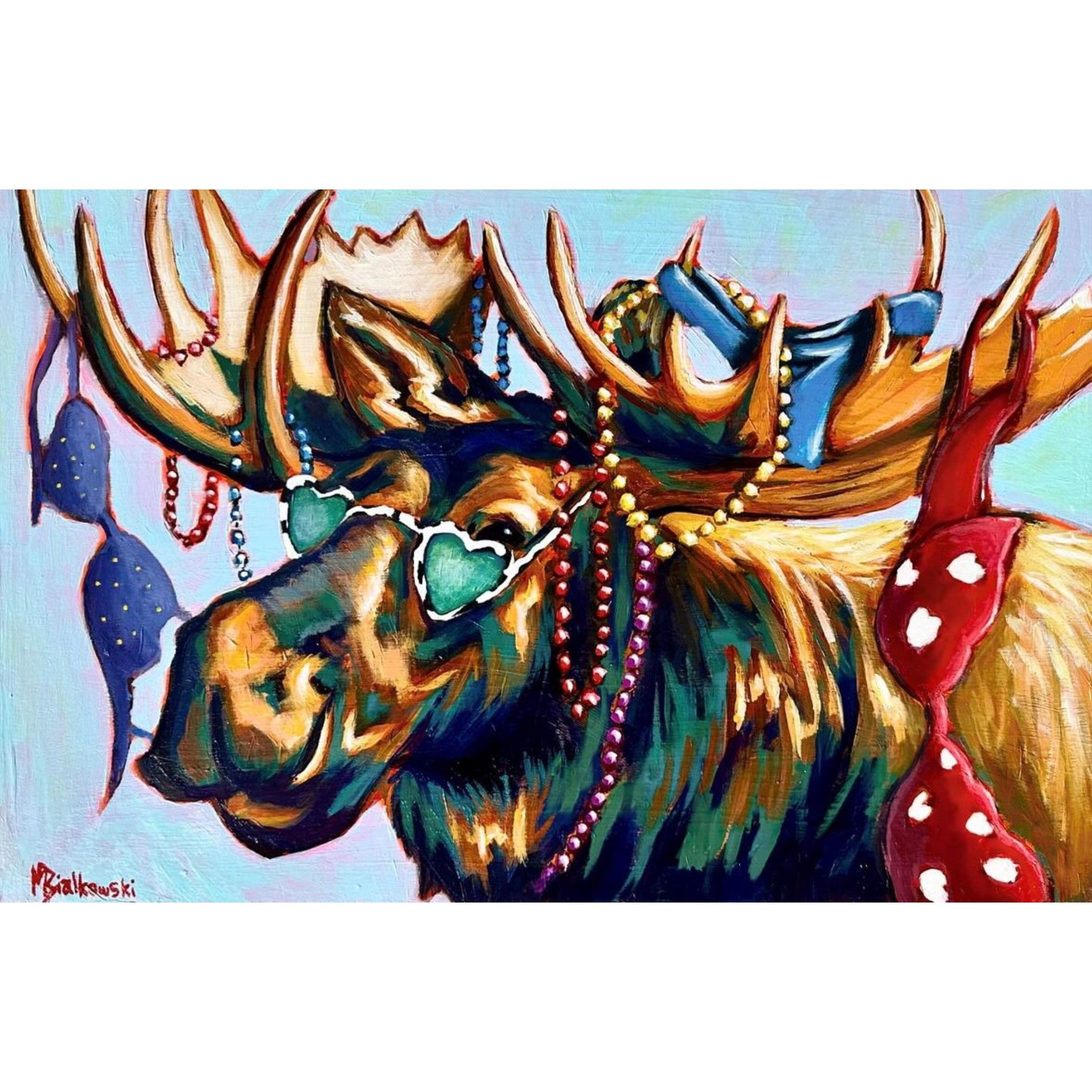 "Morris the Moose"- Paper Print – bialkowskigallery